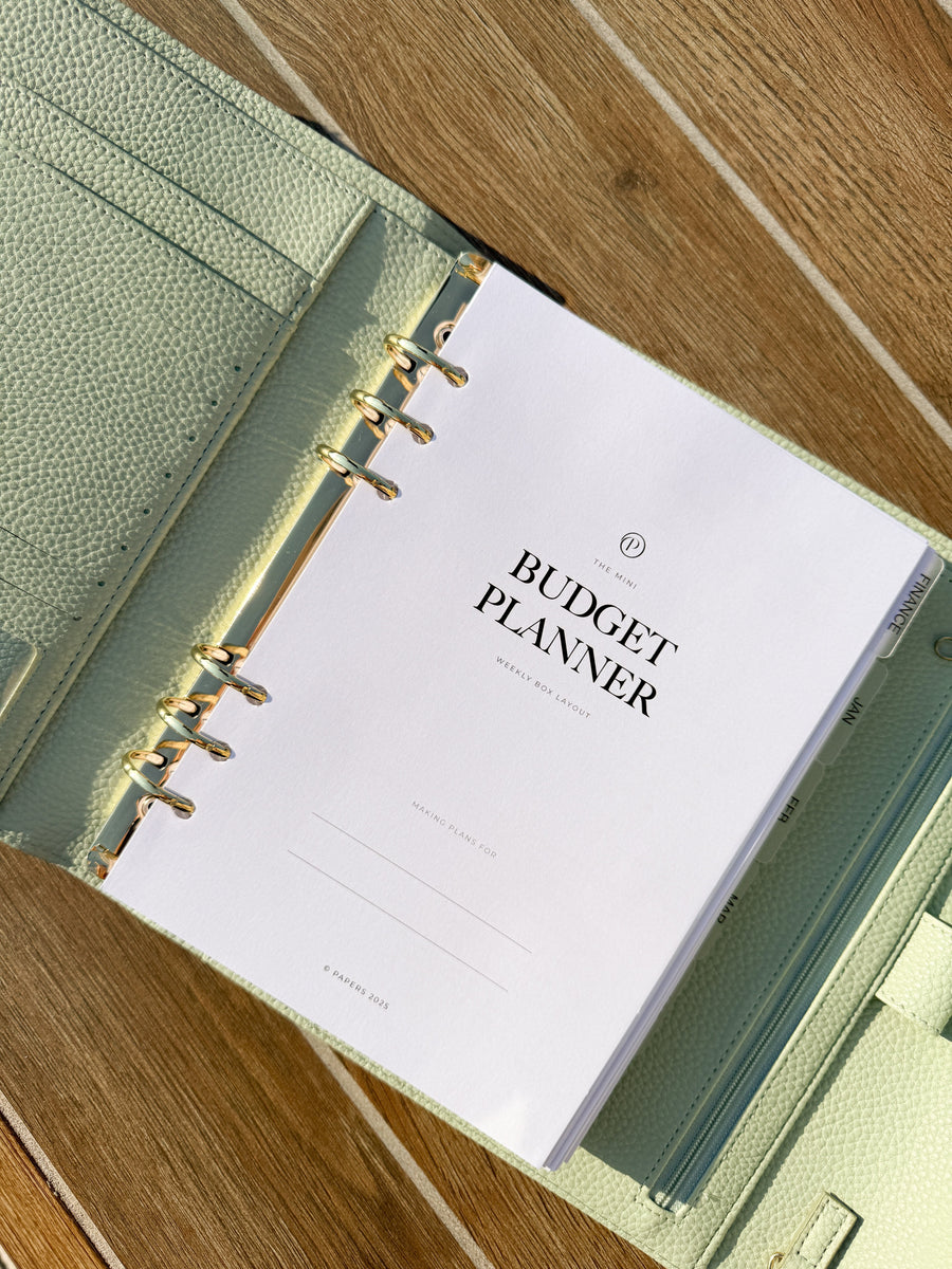 Mini Budget Planner - 12mo Undated (A5) – Papers by Jessica Ann