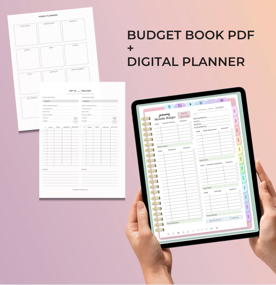 Digital + Budget Book (PDF) Reset – Papers Planners